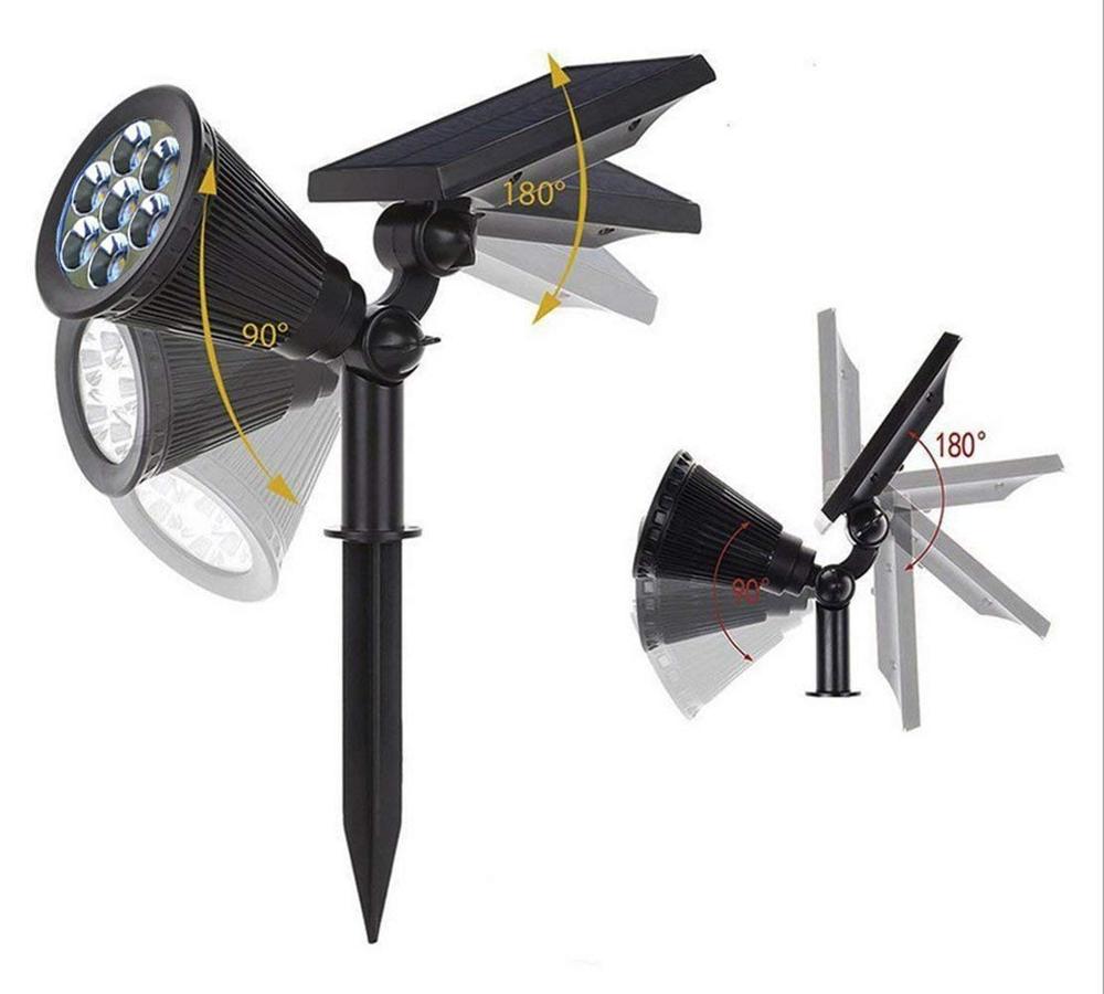 Mult color spot solar garden spotlight lights